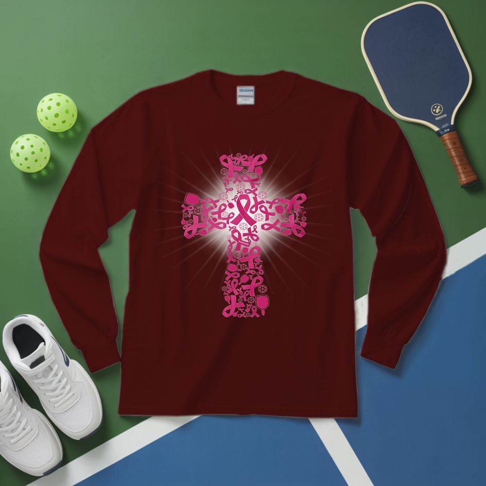 Breast Cancer Warrior Pickleball V2 Long Sleeve - Picklechillz